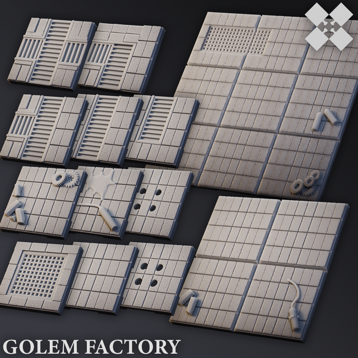 3D Printable Golem Factory Floors by Tilesmith
